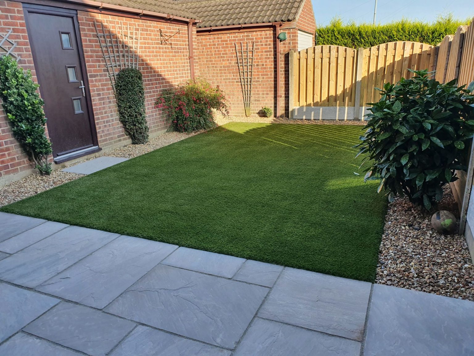 Back Garden Artificial Grass Installation -Doncaster - Greenfield Leisure